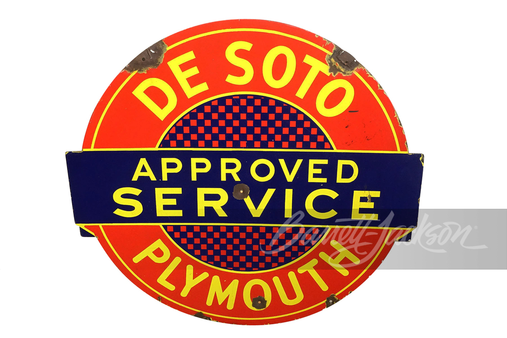 1940S DESOTO PLYMOUTH SIGN
