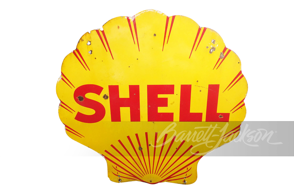 1930S SHELL OIL SIGN - Rear 3/4 - 253111