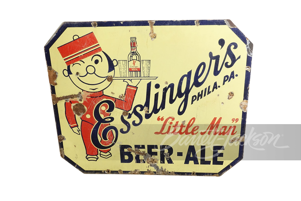 1930S ESSLINGER'S 'LITTLE MAN' BEER OF PA SIGN