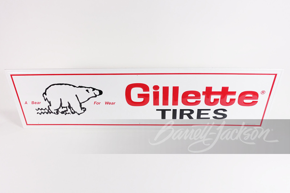 VINTAGE NOS GILLETTE TIRES TIN SIGN