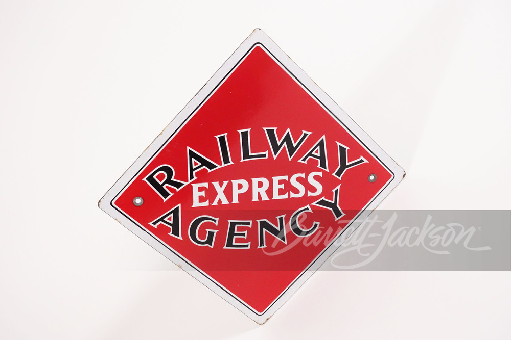 1930S RAILWAY EXPRESS AGENCY SIGN