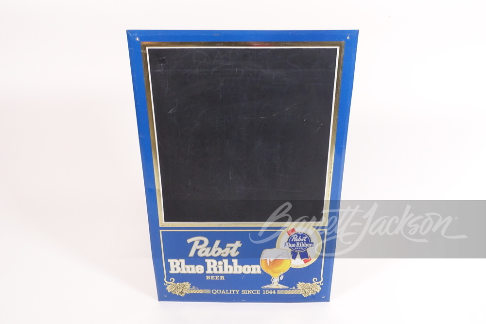 VINTAGE PABST BLUE RIBBON BEER TIN MENU BOARD