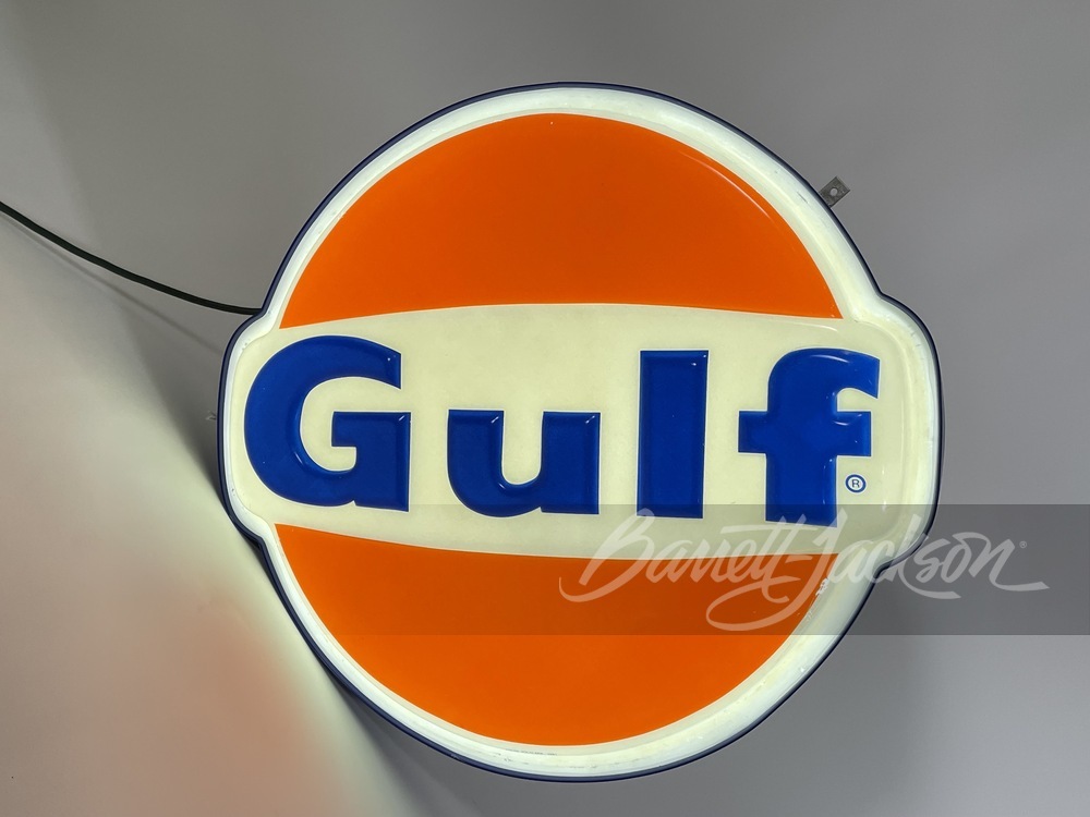VINTAGE GULF OIL SIGN - Front 3/4 - 253546