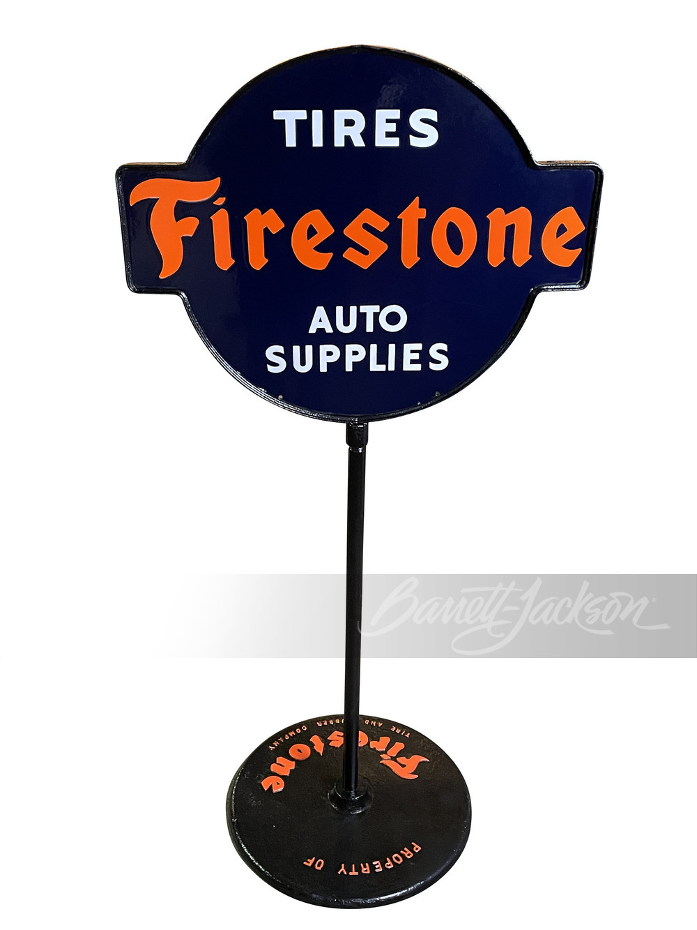 1930S FIRESTONE TIRES - AUTO SUPPLIES SIGN - Front 3/4 - 253549