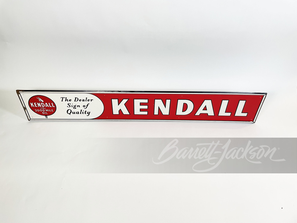 1950S KENDALL 'THE 2000 MILE OIL' TIN SIGN
