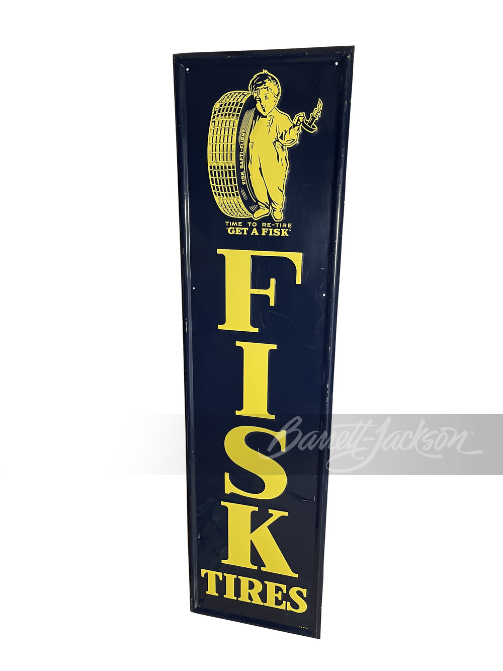 NOS 1941 FISK TIRES TIN SIGN