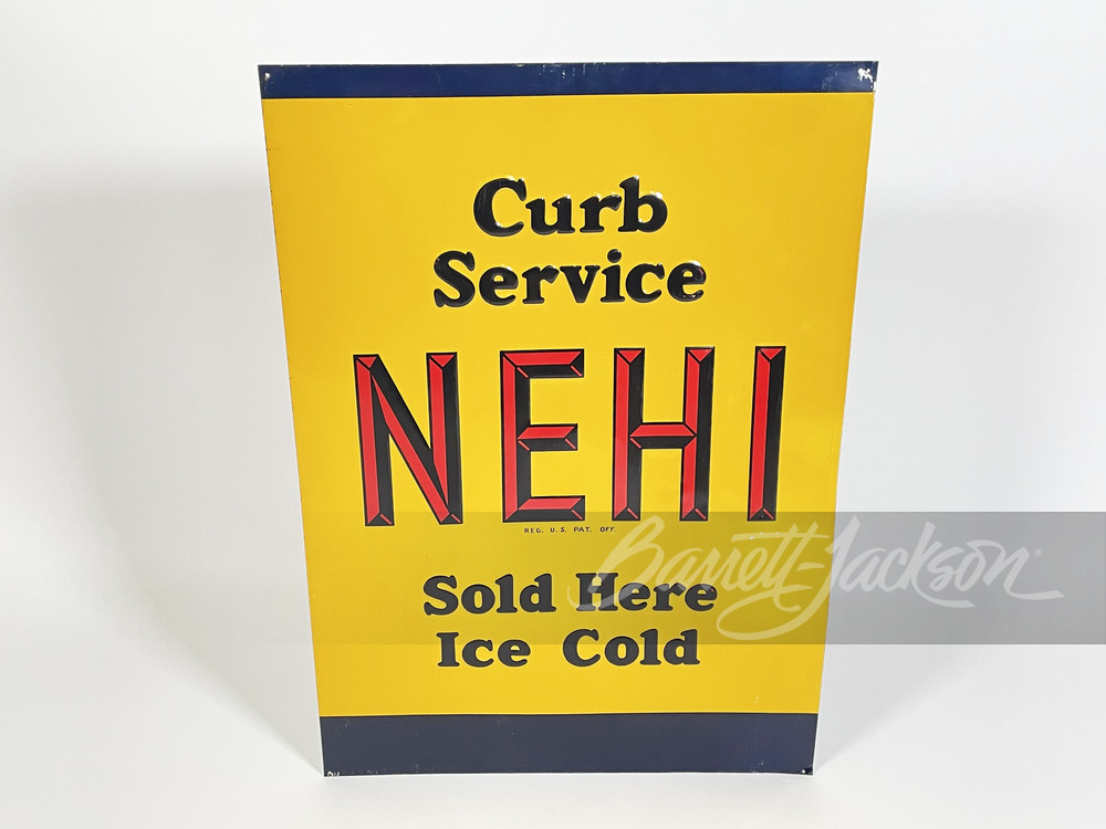 NOS 1930S-40S NEHI SODA CURB SERVICE TIN SIGN