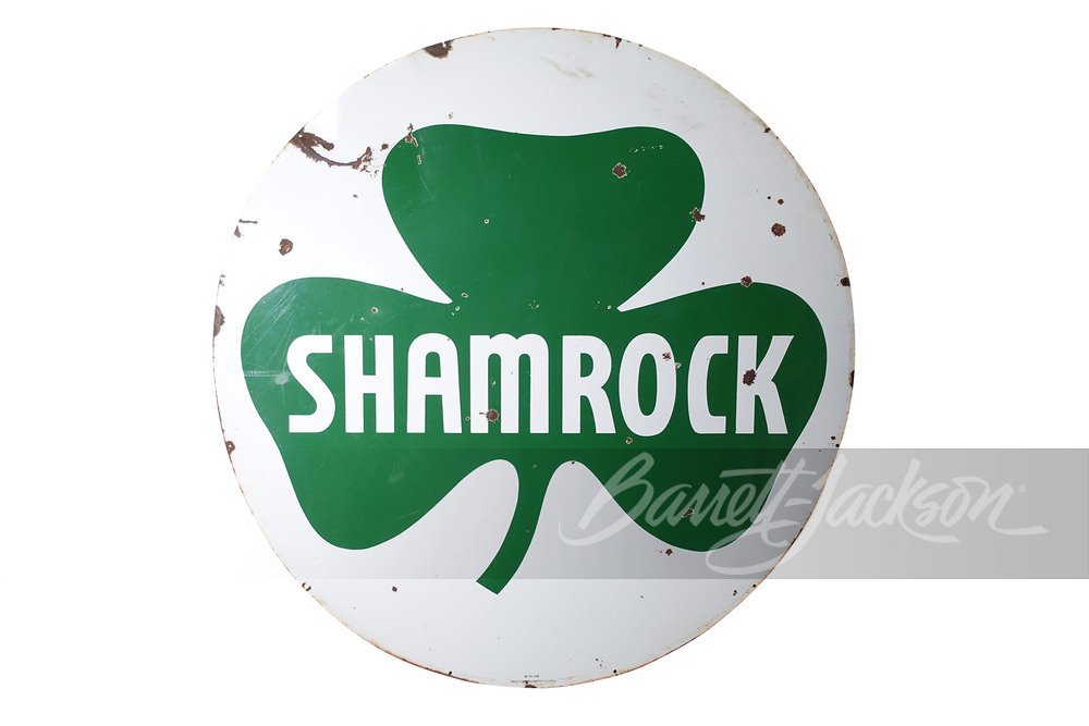LATE 1950S-EARLY-60S SHAMROCK OIL SIGN