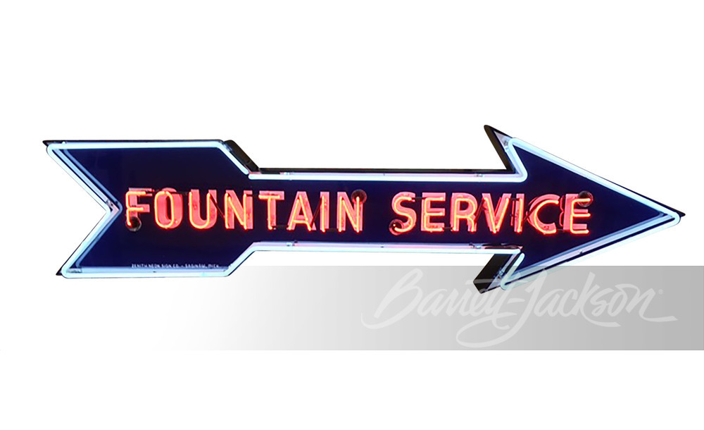 1940S-50S FOUNTAIN SERVICE SIGN