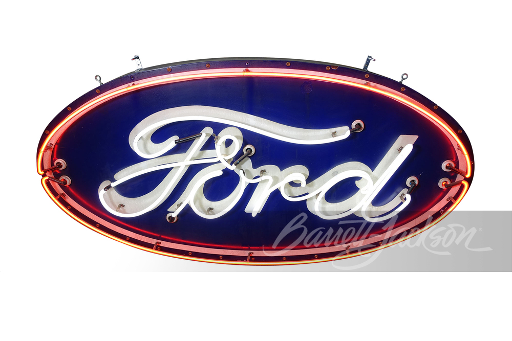 1930S FORD AUTOMOBILES NEON PORCELAIN SIGN