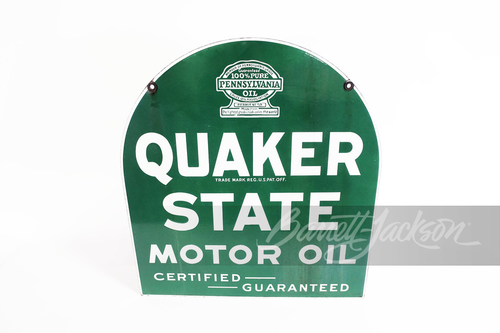 1930S QUAKER STATE MOTOR OIL SIGN