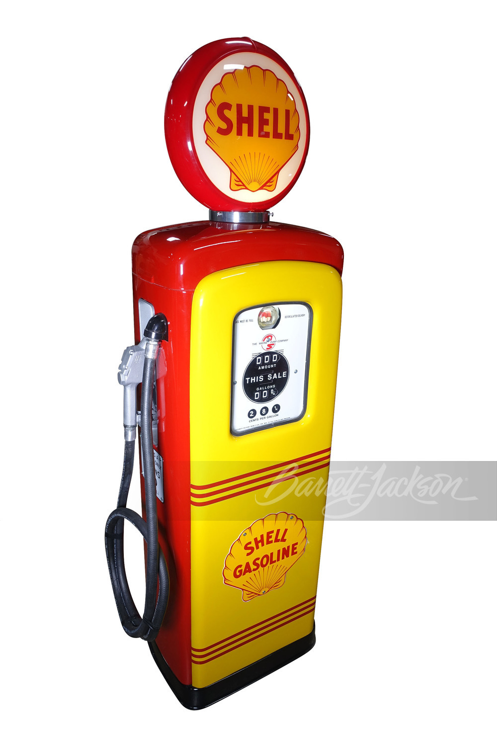 1948 SHELL OIL M/S MODEL #80 GAS PUMP - Front 3/4 - 254152