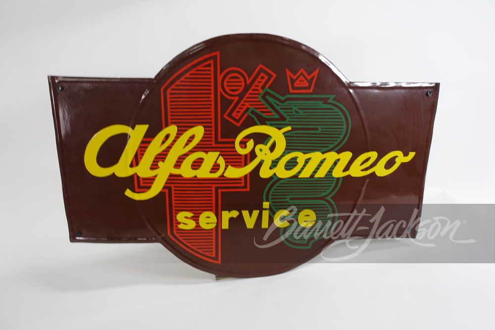 LATE 1950S-EARLY-60S ALFA ROMEO PORCELAIN SIGN