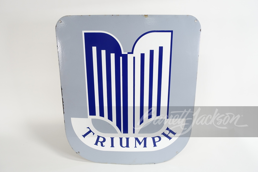 1950S TRIUMPH AUTOMOBILES PORCELAIN SIGN