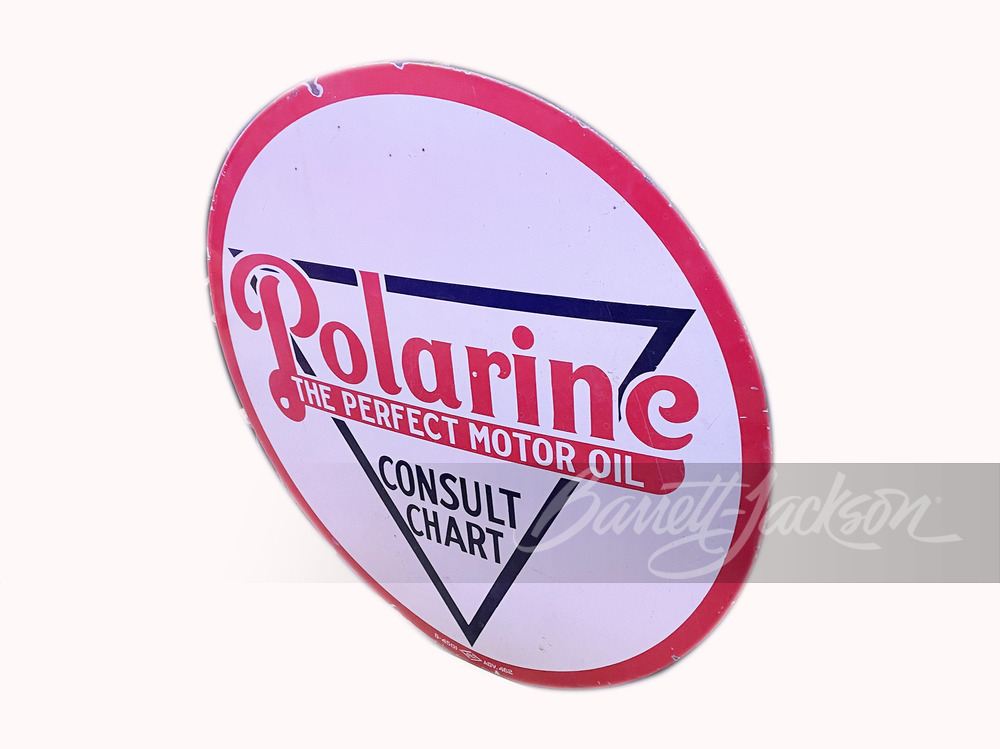 1930S STANDARD POLARINE MOTOR OIL SIGN