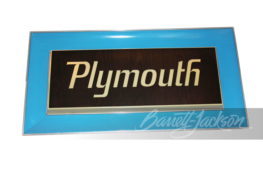 LATE 1960S-EARLY-70S PLYMOUTH AUTOMOBILES LIGHT-UP SIGN