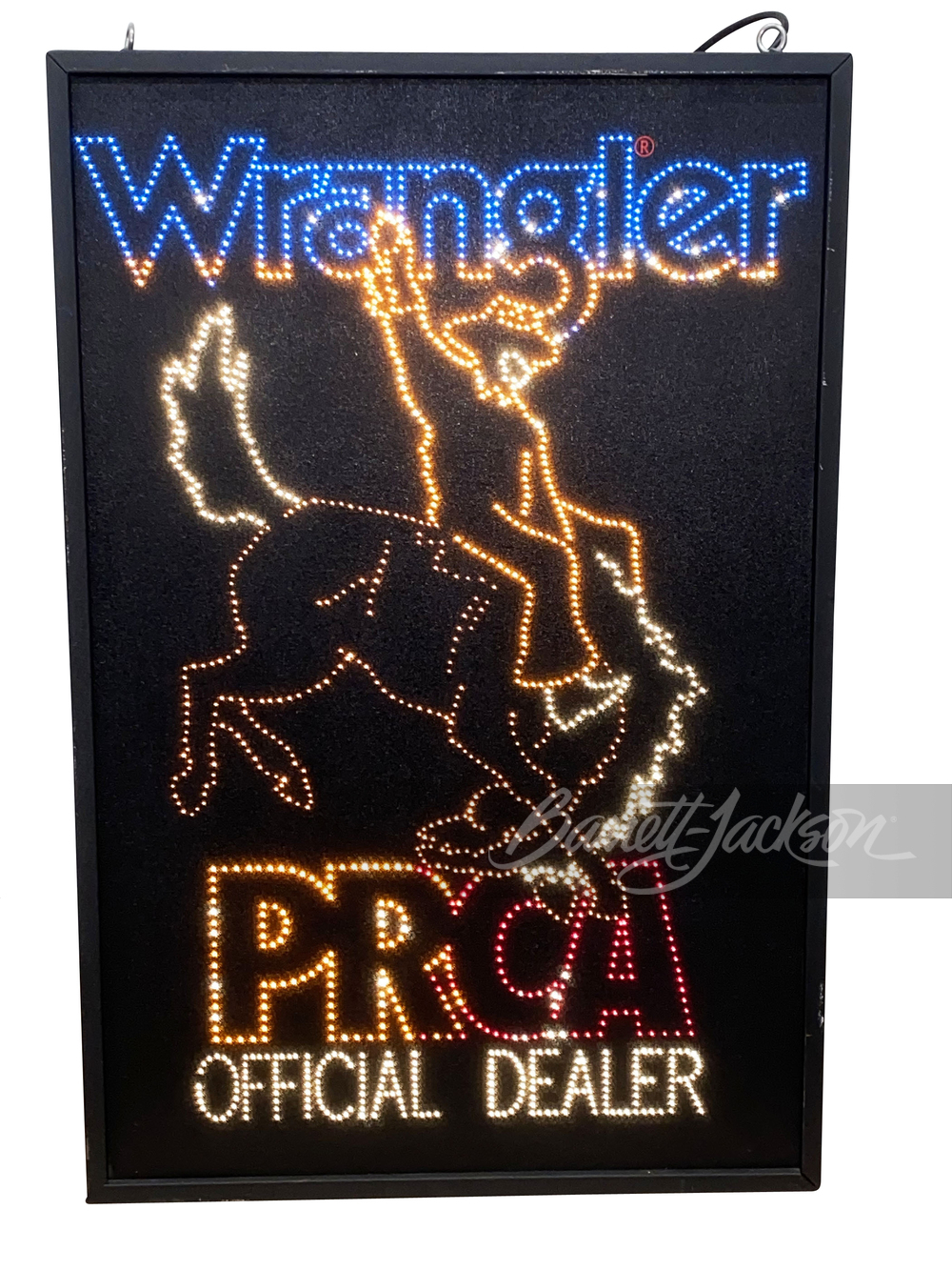 VINTAGE WRANGLER PRCA RODEO LIGHT-UP SIGN - Rear 3/4 - 254606