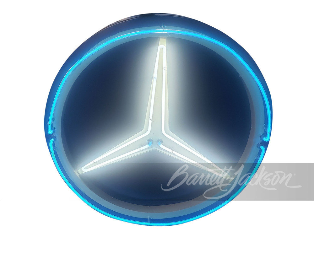 VINTAGE MERCEDES-BENZ NEON TIN SIGN