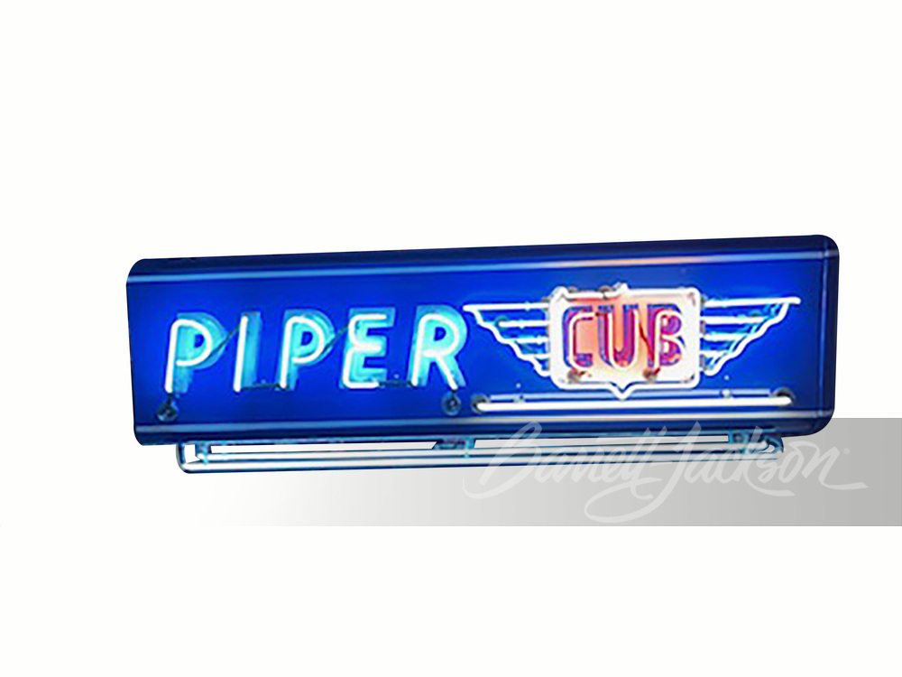 1947 PIPER CUB AIRPLANES NEON PORCELAIN SIGN
