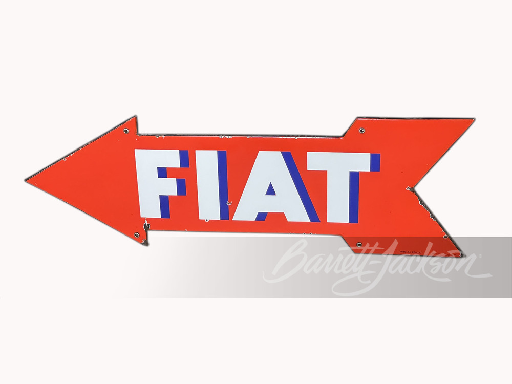 1950S FIAT AUTOMOBILES PORCELAIN SIGN