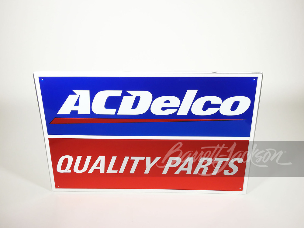VINTAGE GM AC - DELCO QUALITY PARTS TIN SIGN - Front 3/4 - 257333