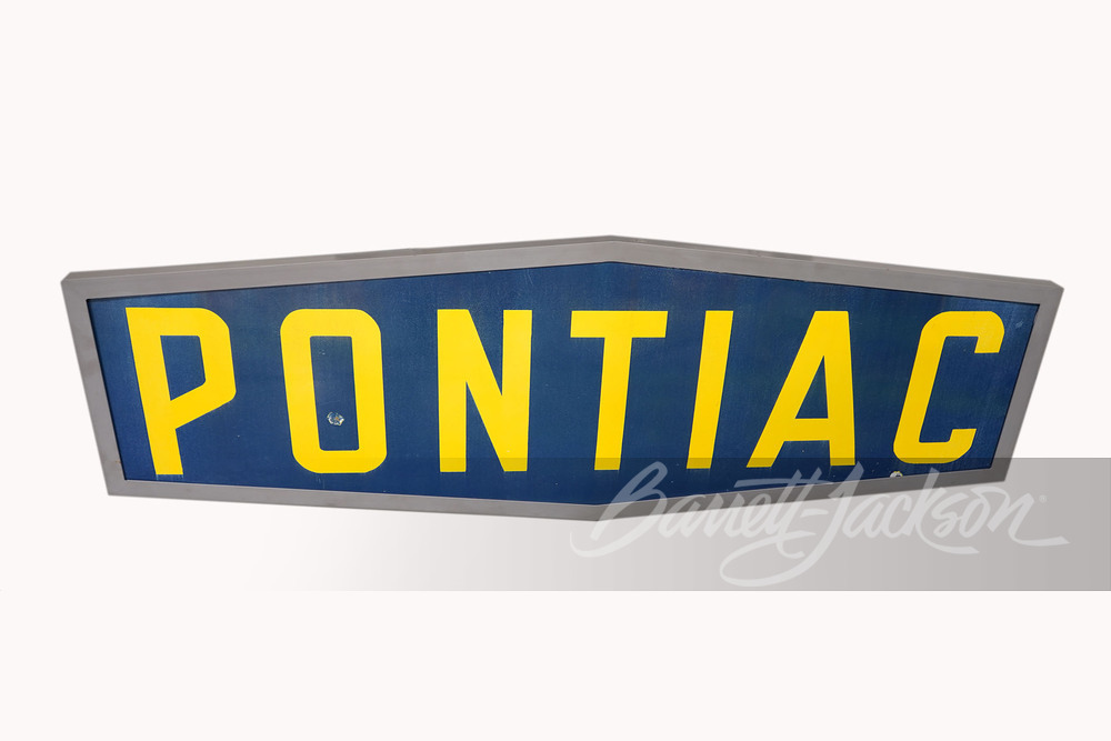 1950S PONTIAC AUTOMOBILES PORCELAIN SIGN