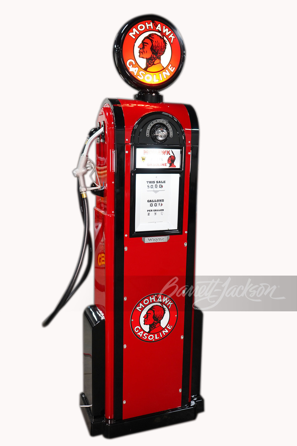 1930S MOHAWK OIL WAYNE 60 GAS PUMP - Front 3/4 - 258841