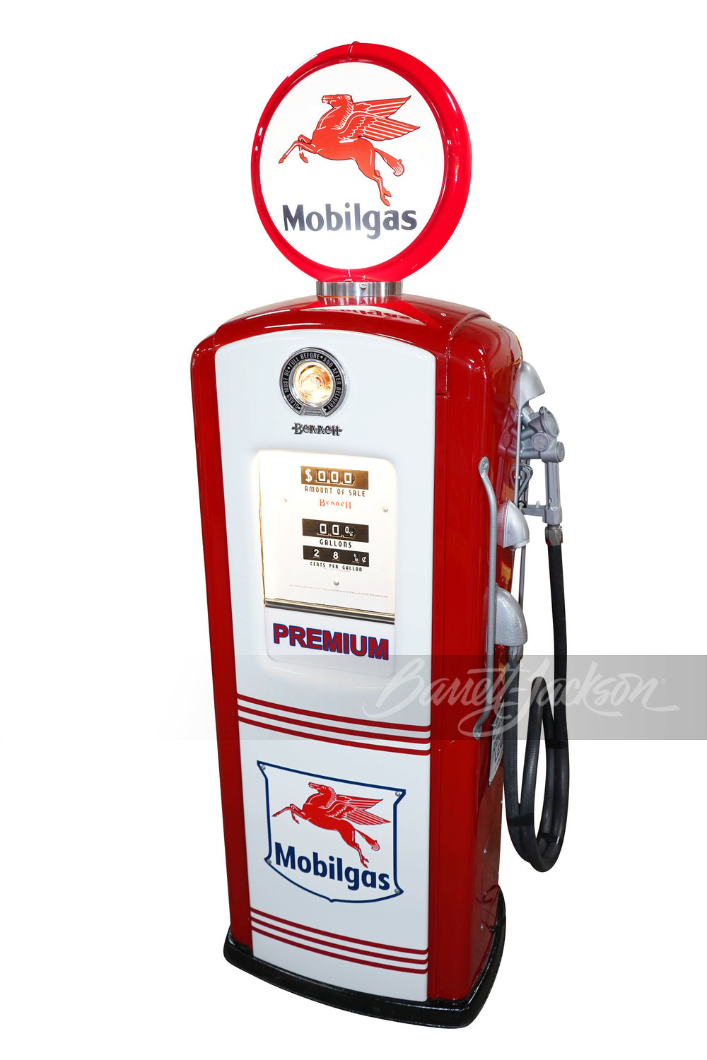 RESTORED 1940S-50S MOBIL OIL BENNETT MODEL 656 GAS PUMP - Front 3/4 ...
