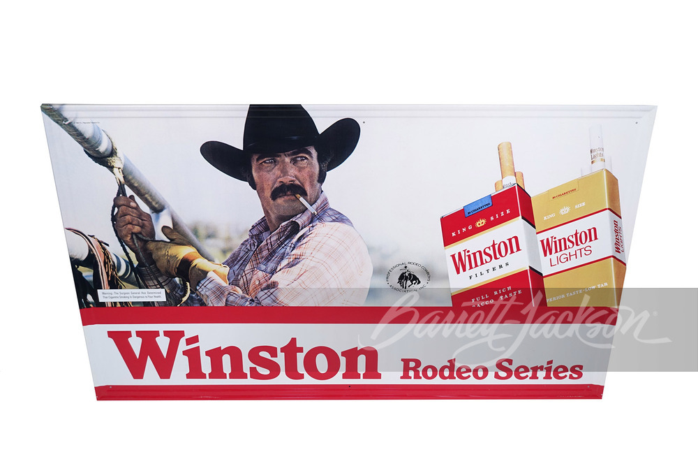EARLY 1980s WINSTON CIGARETTES - WINSTON RODEO SERIES TIN SIG