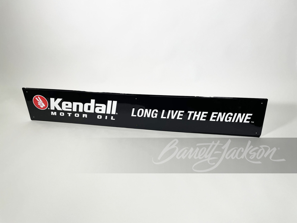 KENDALL MOTOR OIL EMBOSSED TIN SIGN - Front 3/4 - 260889