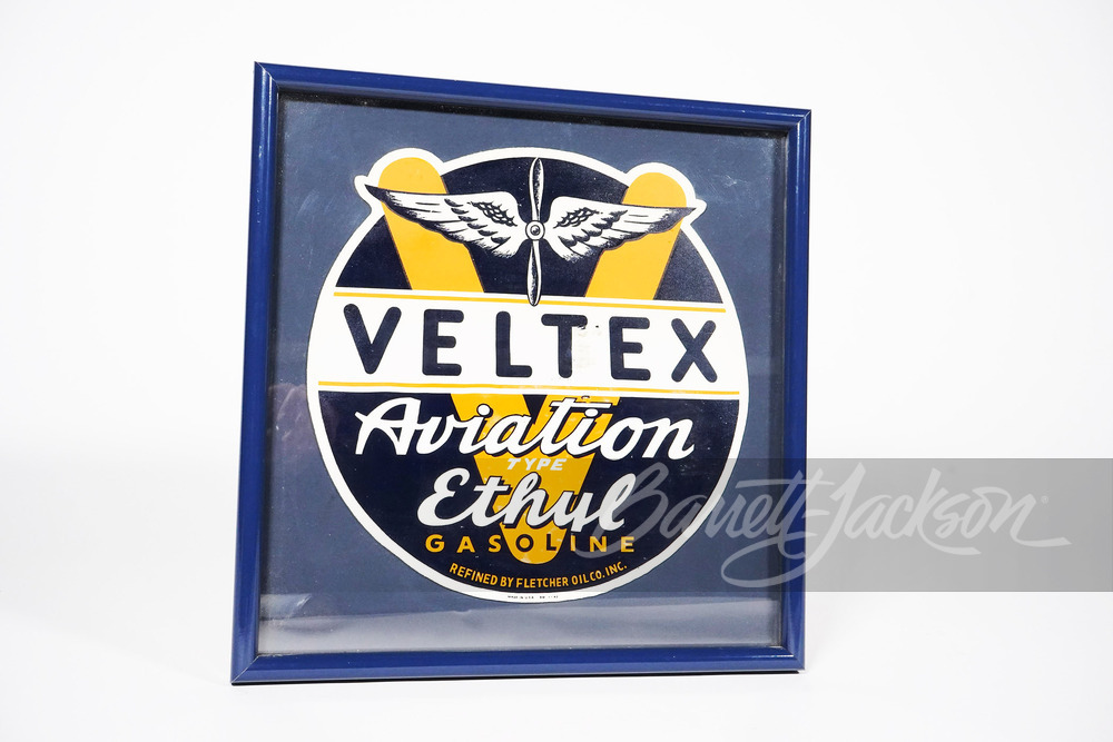 1942 VELTEX AVIATION TYPE GASOLINE DECAL