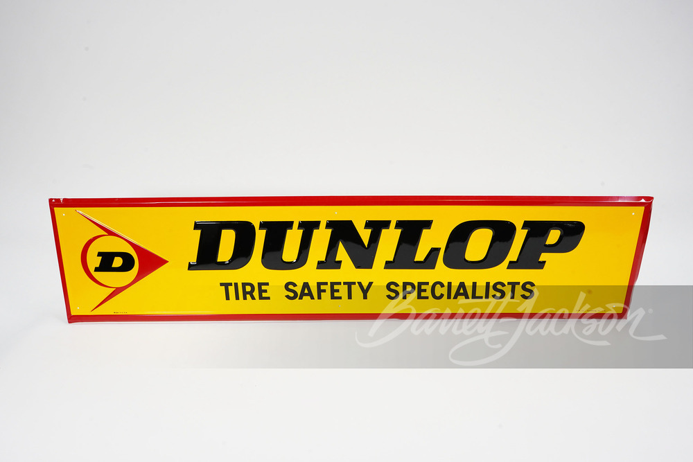 1975 DUNLOP TIRE TIN SIGN - Front 3/4 - 264499