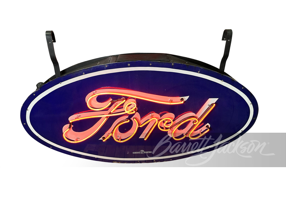 1930S FORD AUTOMOBILES NEON PORCELAIN SIGN
