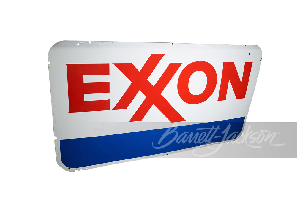LARGE VINTAGE EXXON OIL PORCELAIN SIGN