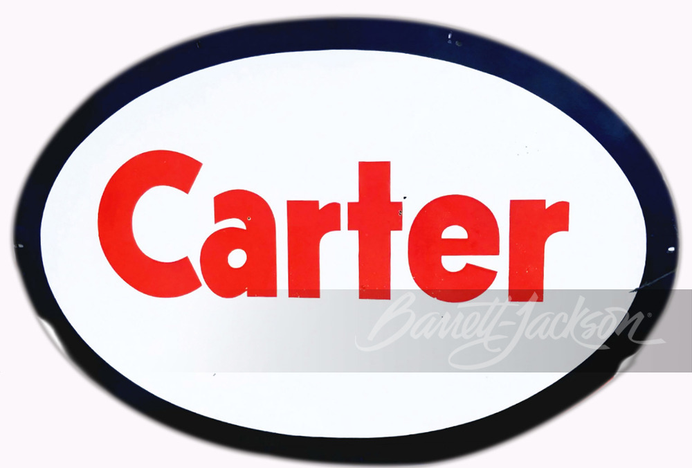LARGE 1950S CARTER OIL PRODUCTS PORCELAIN SIGN