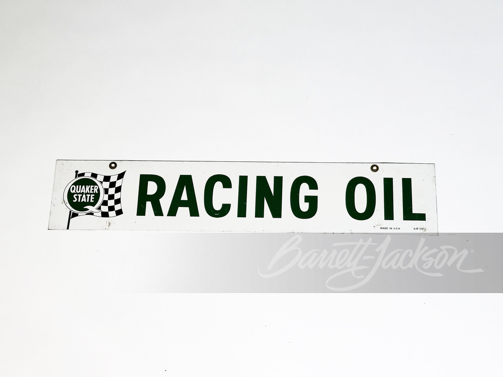 1967 QUAKER STATE RACING OIL TIN SIGN