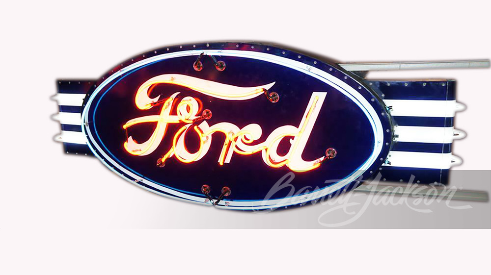 1930S FORD AUTOMOBILES NEON PORCELAIN SIGN