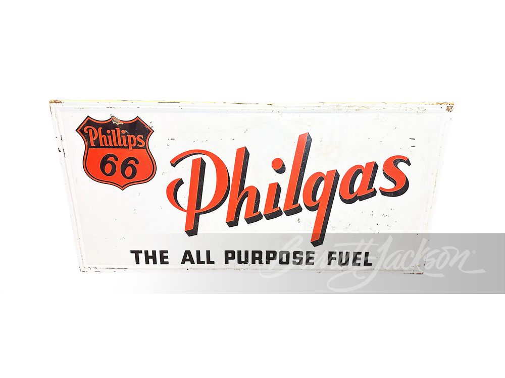 1950S PHILLIPS 66 PHILGAS TIN SIGN