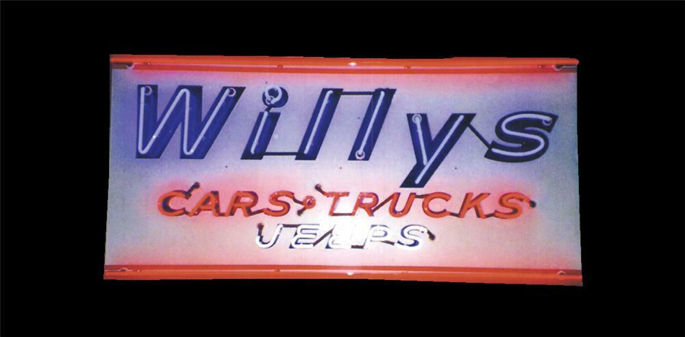 1940s Willys Cars - Trucks and Jeeps single-sided neon porcel