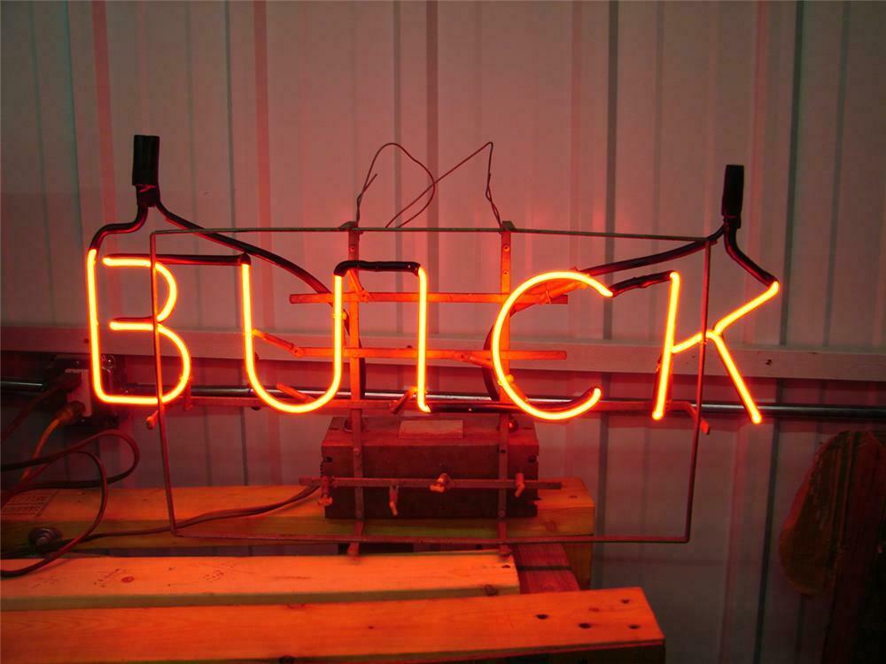 Vintage 1950s Buick dealership window neon sign.