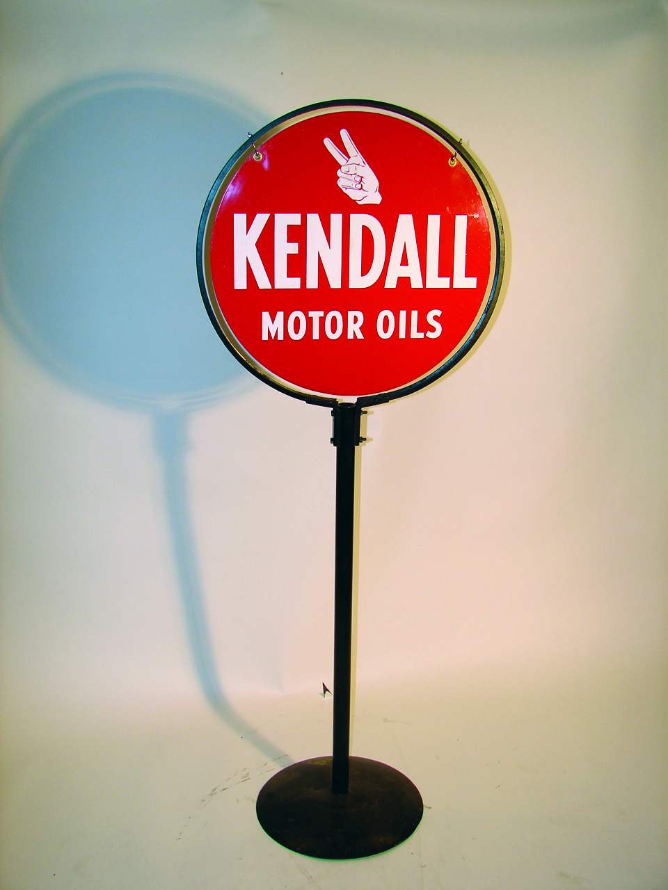 Fantastic Kendall Motor Oil double-sided tin painted curb sign on ...