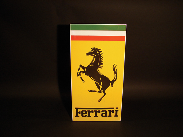 Authentic 1960s Ferrari Automobiles porcelain dealership sign