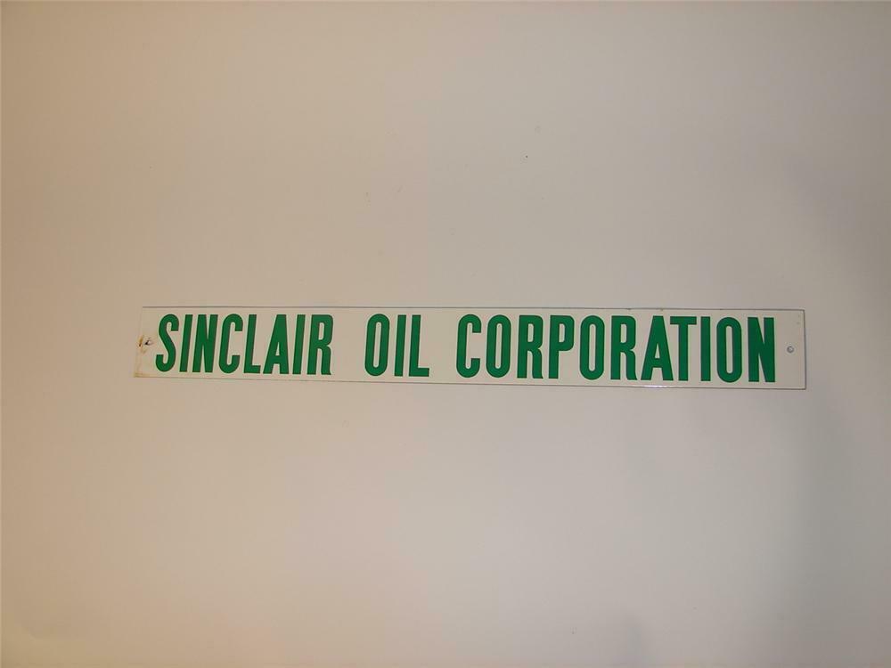 Lot #5517 - 1950s Sinclair Oil Corporation porcelain strip si