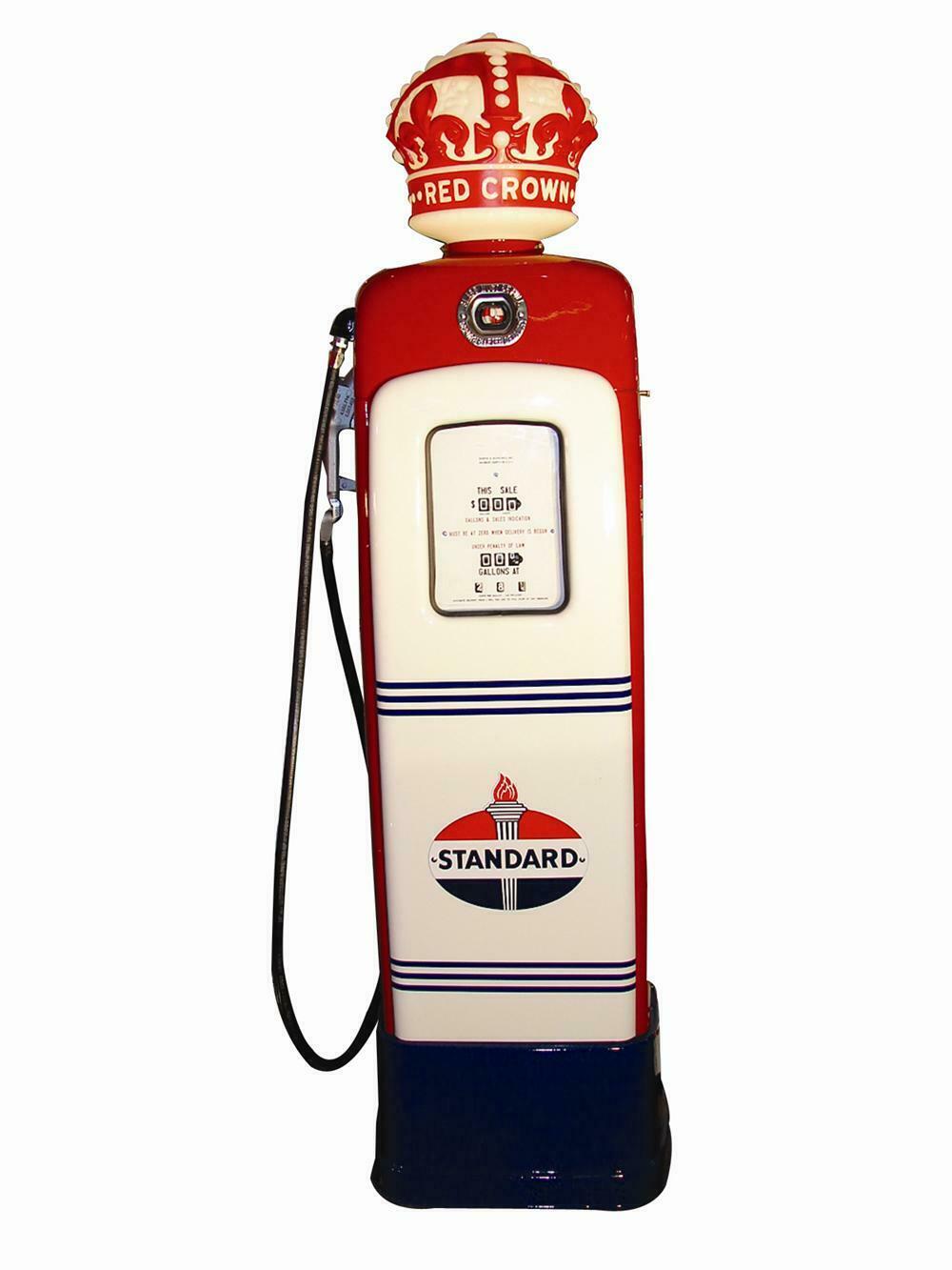 Sharp 1946 M & S 80 Standard Red Crown Gasoline station pump.