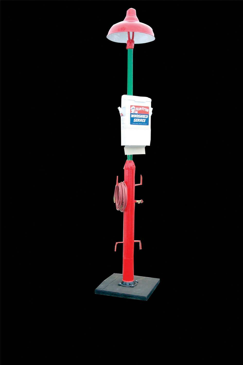 Wonderful 1940s Service Station island lighting unit with air