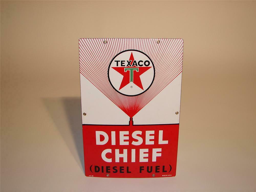 Texaco Diesel Chief porcelain pump plate sign