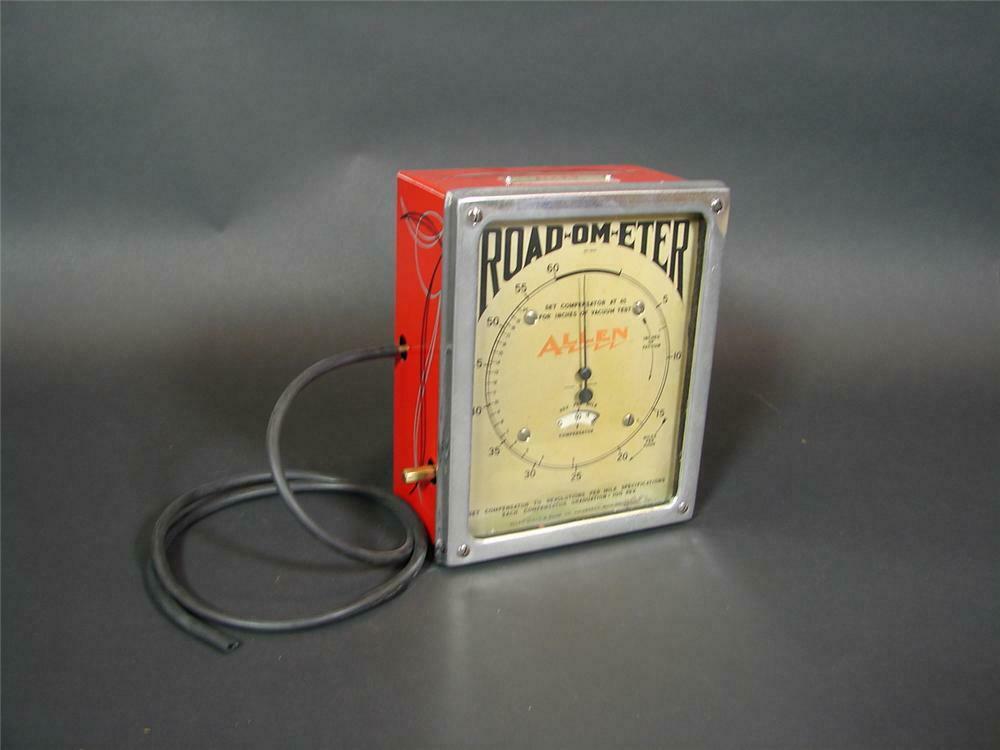 Restored 1930s Road-O-Meter service department vacuum tester.