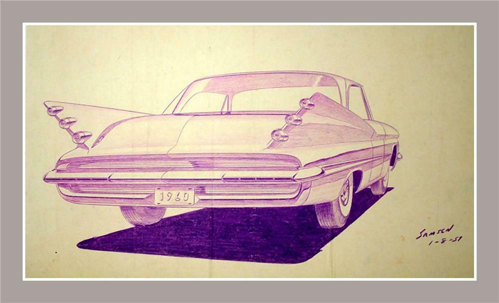 From the Chrysler Design Studios - A 1957 Concept drawing for