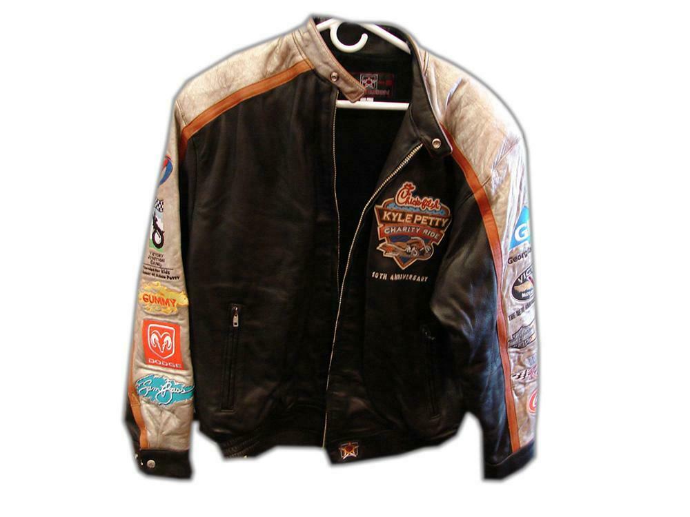 2004 2002 Kyle Petty Charity Ride leather commemorative jacke