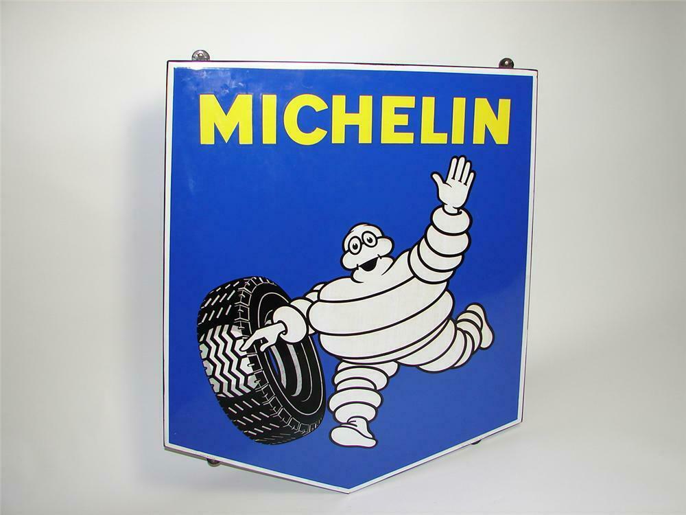 Impressive large Michelin Tires porcelain garage sign with Bi